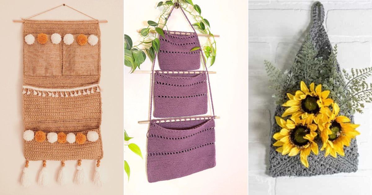 9 Cute Crochet Vanity Wall Organizer Ideas - Castor Oil Guide