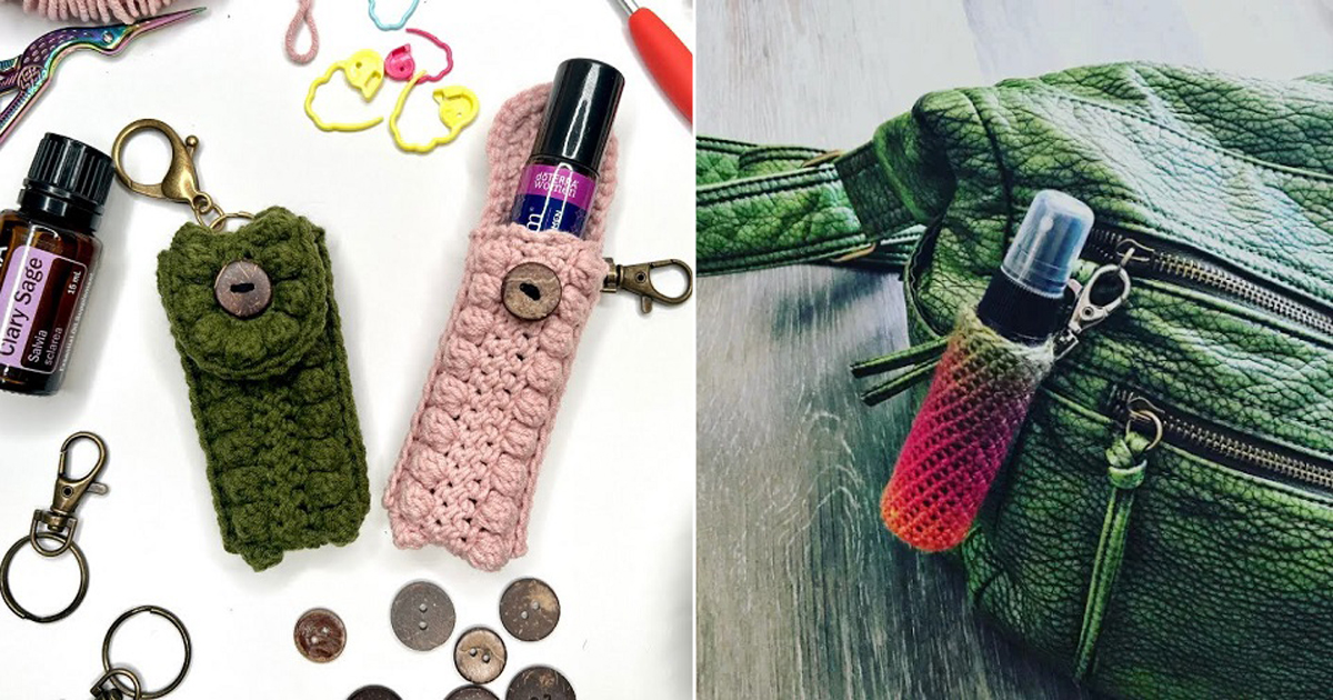 6 DIY Crochet Essential Oil Key Chains - Castor Oil Guide