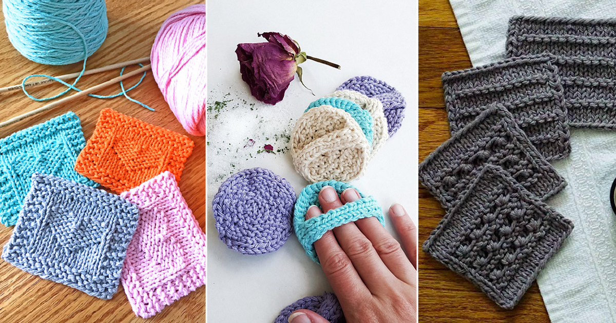 10 Best DIY Reusable Knitted Face Scrubbies - Castor Oil Guide