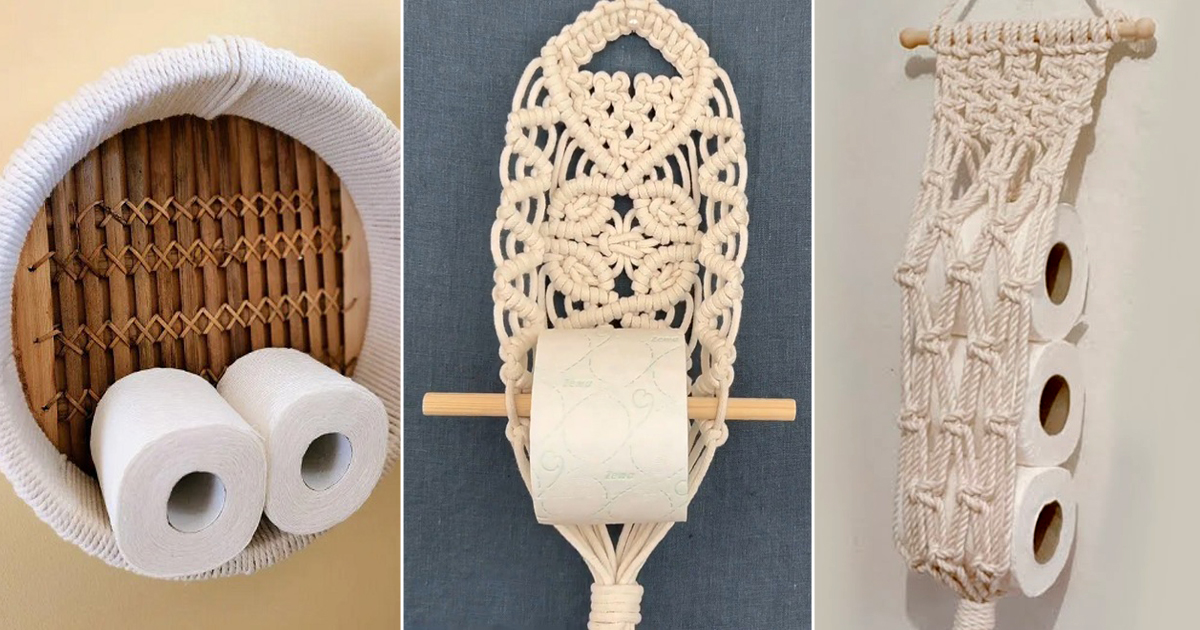 9 Creative Macrame Toilet Paper Holder - Castor Oil Guide