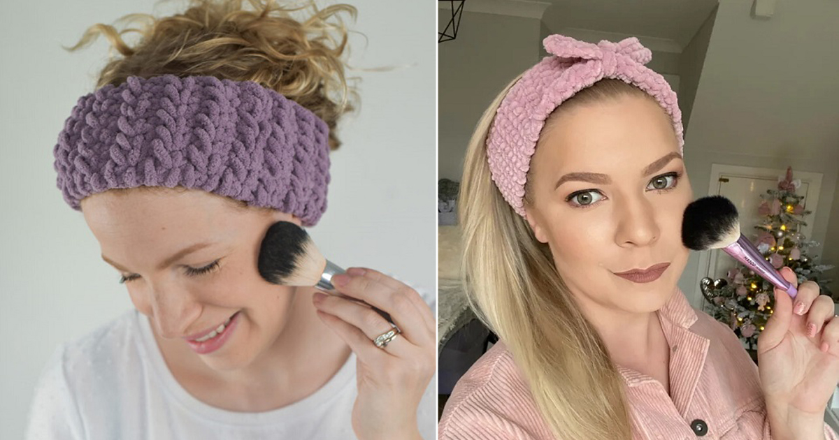 9 Stylish And Practical Crochet Makeup Headbands - Castor Oil Guide