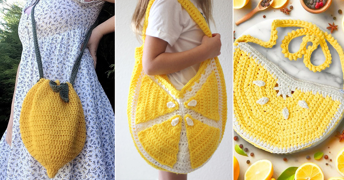9 Cute Lemon Crochet Bag Ideas - Castor Oil Guide